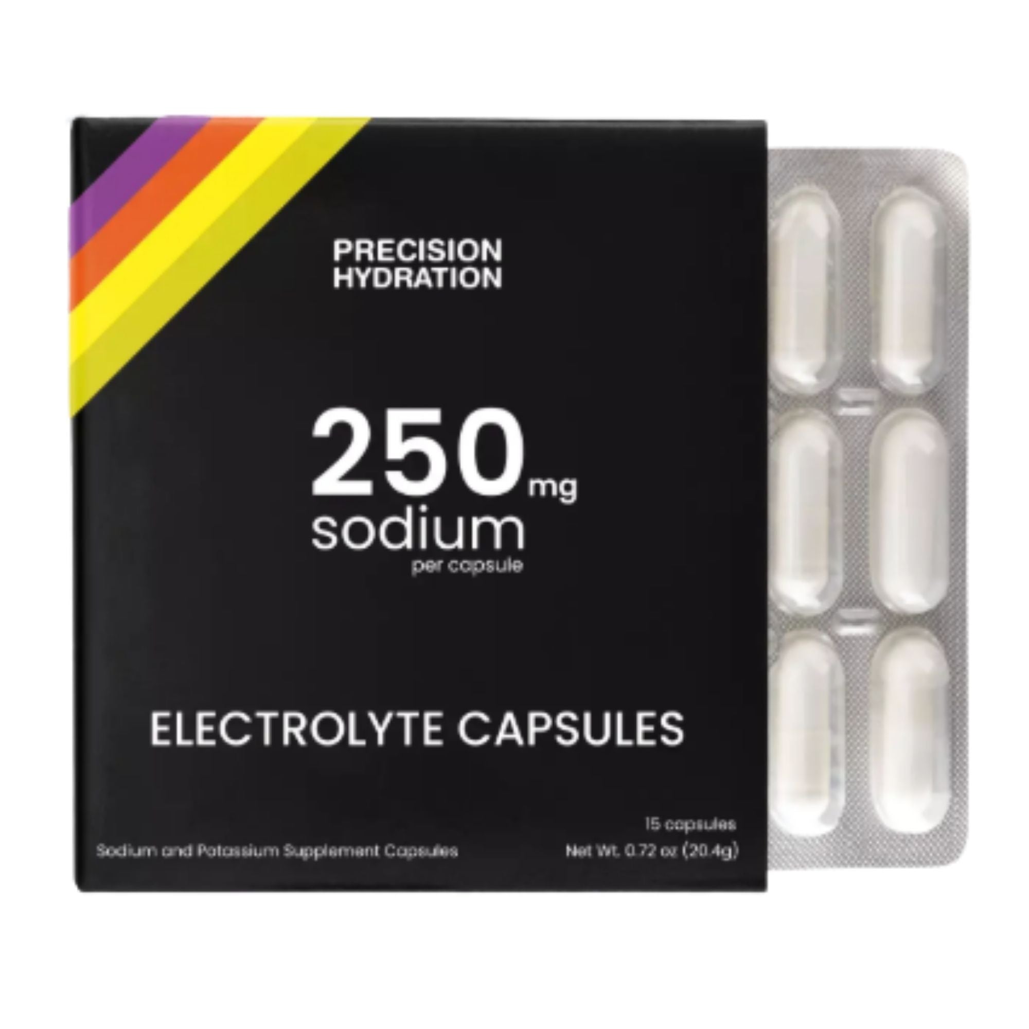 Precision Fuel Electrolyte Capsules 250 mg – Vertical Runner
